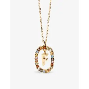 PDPAOLA Initial 'f' Pendant Necklace - Gold