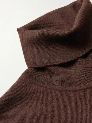 Loro Piana Dolcevita Slim-fit Sweater - Brown
