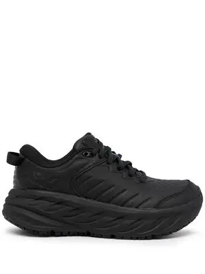 HOKA® Logo-embossed Chunky Leather Sneakers
