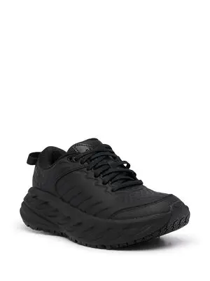 HOKA® Logo-embossed Chunky Leather Sneakers