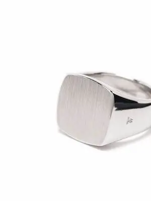 Tom Wood Cushion Satin Square Ring - Silver