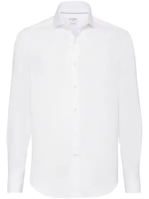 Brunello Cucinelli Long-sleeve Cotton Shirt