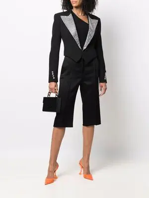 Philipp Plein Crystal-embellished Cropped Blazer