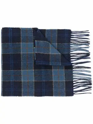 Barbour Tartan-print Knitted Scarf