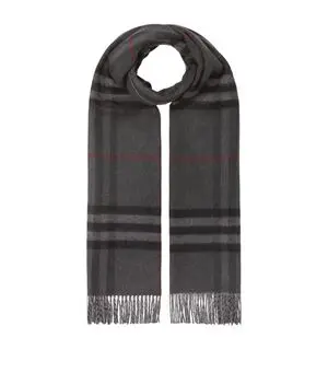 Burberry Reversible Check Cashmere Scarf