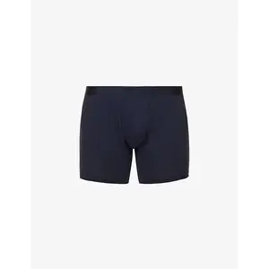 Derek Rose Jack Mid-rise Stretch-cotton Trunks - Navy
