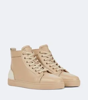 CHRISTIAN LOUBOUTIN Fun Louis High Top Sneakers - Beige