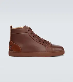 CHRISTIAN LOUBOUTIN Fun Louis High Top Sneakers - Brown