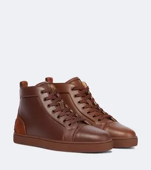 CHRISTIAN LOUBOUTIN Fun Louis High Top Sneakers - Brown