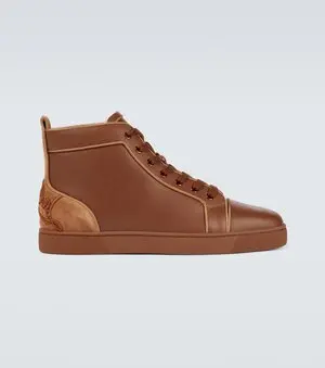 CHRISTIAN LOUBOUTIN Fun Louis High Top Sneakers - Brown
