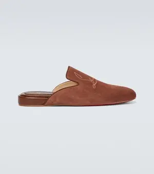 CHRISTIAN LOUBOUTIN Coolito Flat Mules - Brown