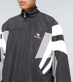 Balenciaga Sporty B Tracksuit Jacket - Black | Editorialist