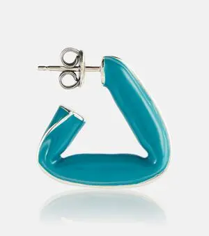 Bottega Veneta Fold Sterling Silver And Enamel Earrings