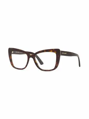 Dolce & Gabbana Tortoiseshell Cat-eye Frame Glasses
