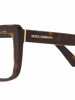 Dolce & Gabbana Tortoiseshell Cat-eye Frame Glasses