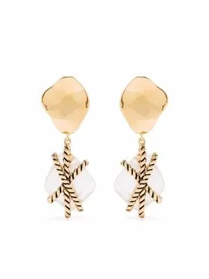 AURÉLIE BIDERMANN Mycene Rock Crystal Drop Earrings