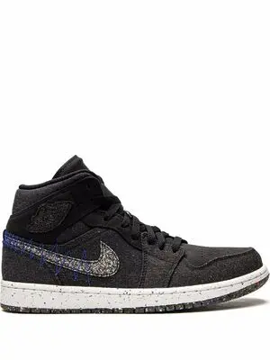 JORDAN 1 Mid Crater Sneakers - Black