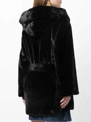 DONDUP Belted Faux-fur Coat