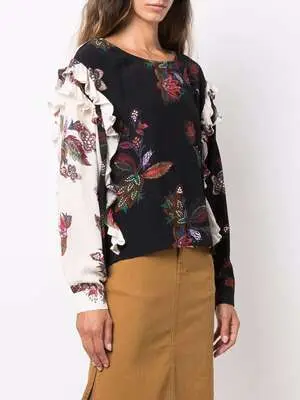 Essentiel Antwerp Affirmative Fora-print Top