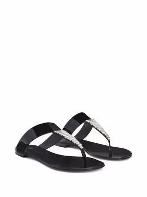 GIUSEPPE ZANOTTI Cleta Flat Sandals - Black