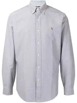 Polo Ralph Lauren Embroidered-motif Long-sleeve Shirt - Grey