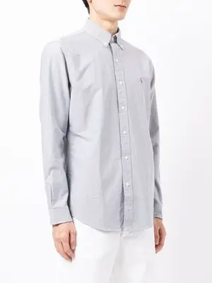Polo Ralph Lauren Embroidered-motif Long-sleeve Shirt - Grey