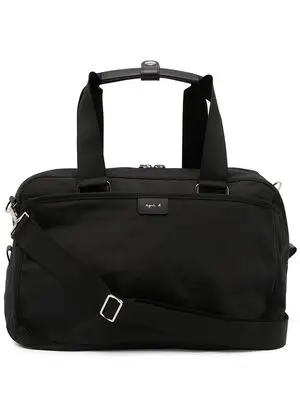 AGNES B. Logo Tag Holdall - Black