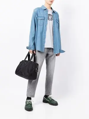 AGNES B. Logo Tag Holdall - Black