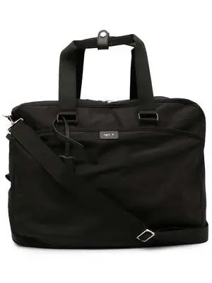 AGNES B. Logo-patch Duffle Bag - Black