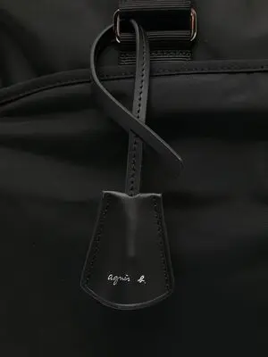 AGNES B. Logo-patch Duffle Bag - Black