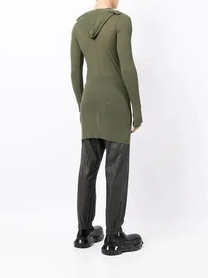 Rick Owens Rib-knit Hooded T-shirt