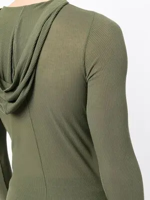 Rick Owens Rib-knit Hooded T-shirt