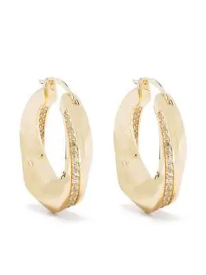 Tom Wood Infinity Rock Crystal Hoop Earrings