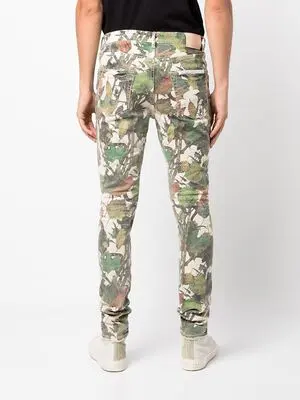 PURPLE BRAND Camouflage Print Slim Fit Jeans