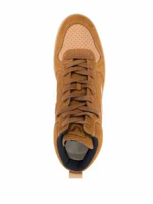 VEJA V-15 Nubuck High-top Sneakers - Neutrals