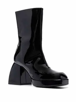 NODALETO High-shine Ankle Boots