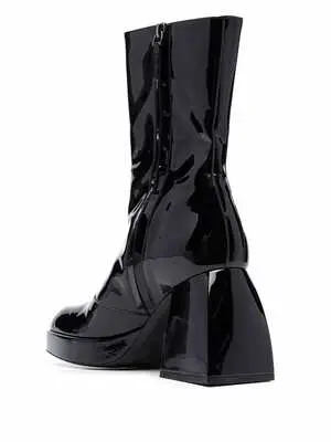NODALETO High-shine Ankle Boots