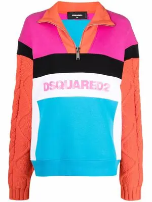 Dsquared2 Colour-block Cotton Sweatshirt