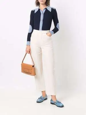 Dodo Bar Or Ribbed-knit Polo Bodysuit