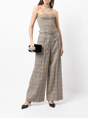 Rokh Houndstooth Wide Leg Trousers