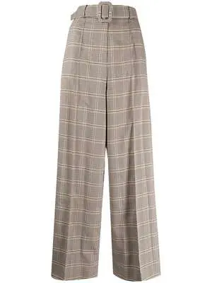 Rokh Houndstooth Wide Leg Trousers