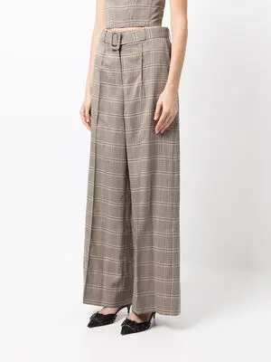 Rokh Houndstooth Wide Leg Trousers