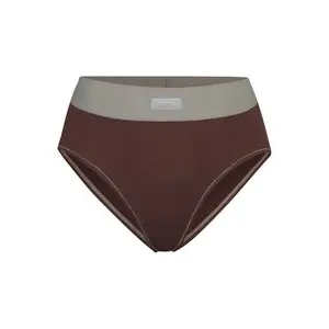 SKIMS Brief | Grey | Xl | Cotton Rib Chocolate