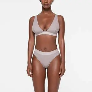 SKIMS Brief | Grey | Xl | Cotton Rib Oyster