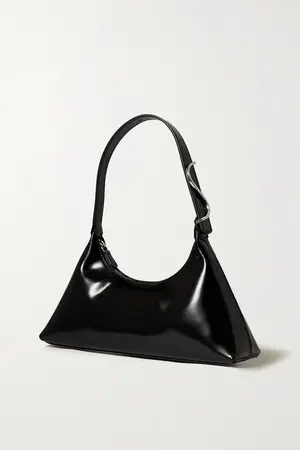 Staud Estelle Glossed-leather Shoulder Bag