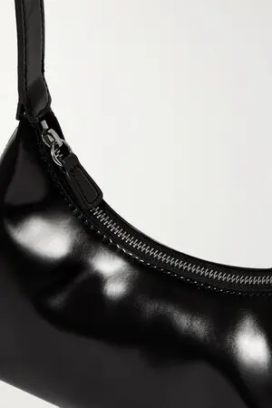 Staud Estelle Glossed-leather Shoulder Bag