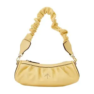 Manu Atelier Mini Ruched Cylinder XX Bag - Banana