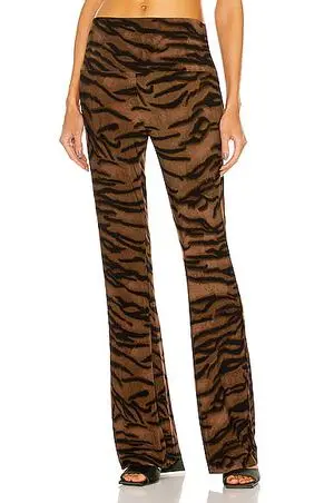 Norma Kamali Boot Pant In Brown