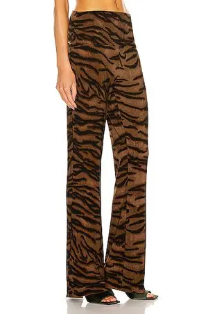 Norma Kamali Boot Pant In Brown