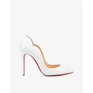 CHRISTIAN LOUBOUTIN Hot Chick 100 Patent-leather Courts - Bianco